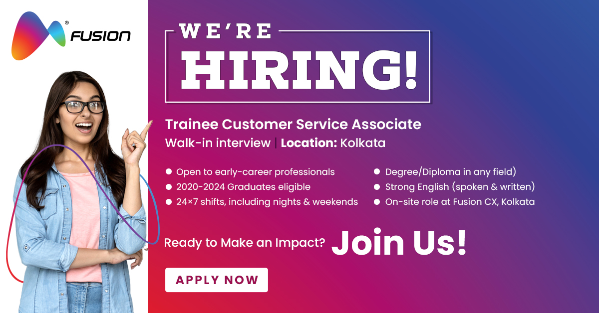 Trainee Customer Service Job Vacancy in Kolkata | Entry-Level Role