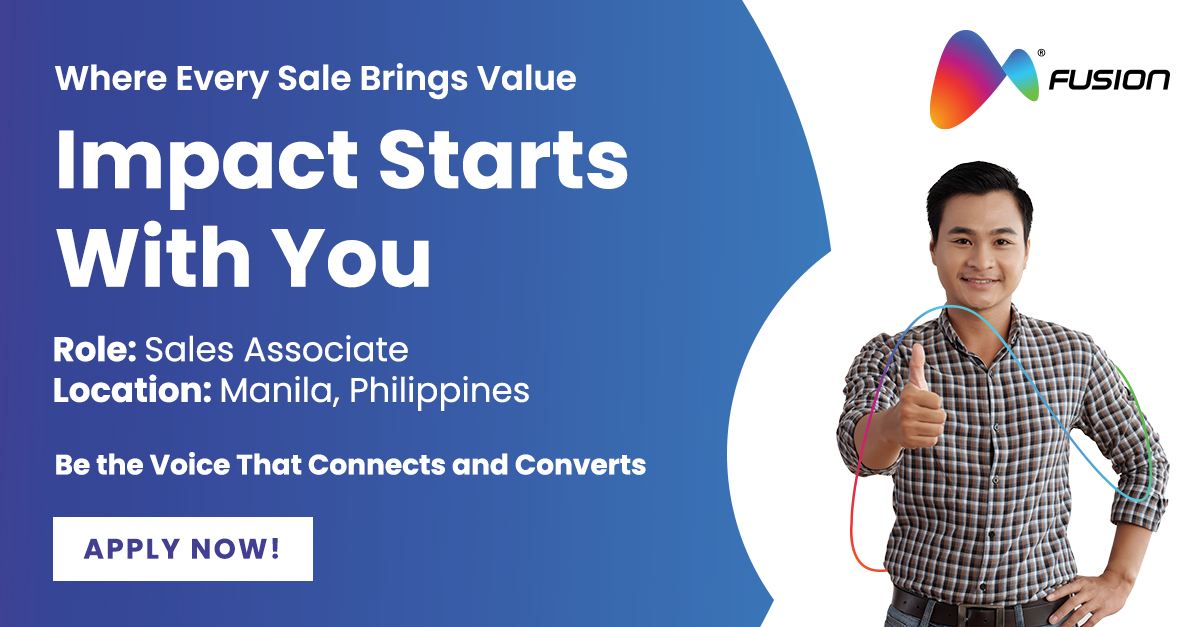 Hiring Sales Associate in Manila, Philippines
