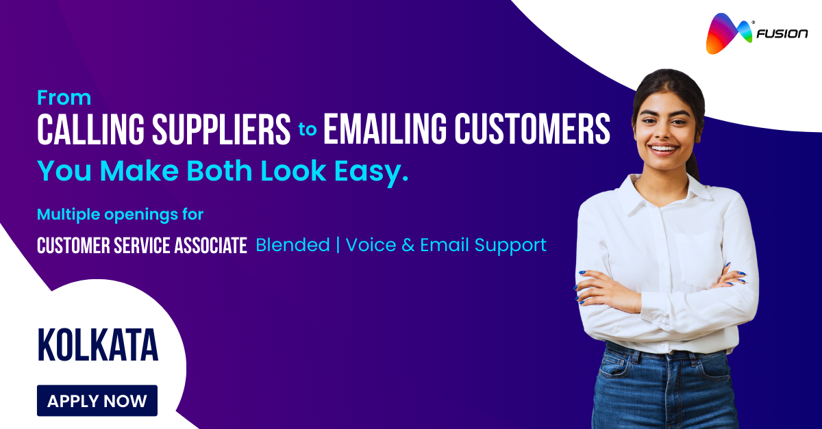 Customer Service Job Vacancy in Kolkata | Voice & Email support Support